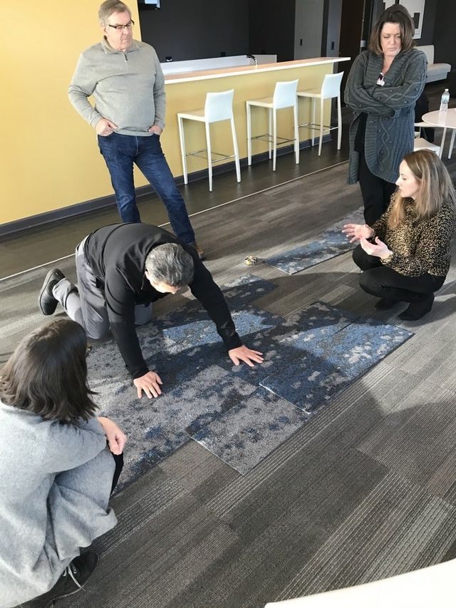 Commercial carpet installers store